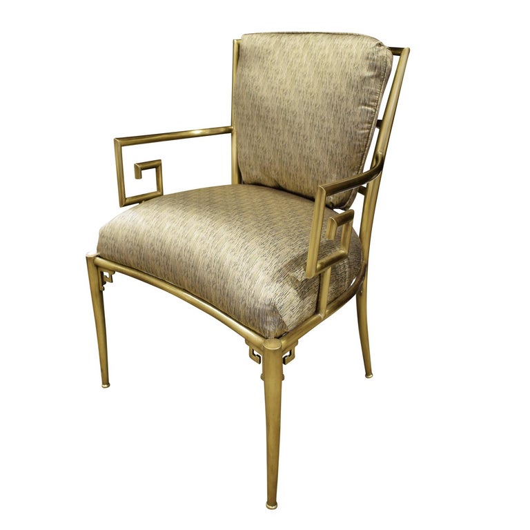 Mastercraft Pair of Greek Key Lounge Chairs in Brass, 1960s For Sale at ...