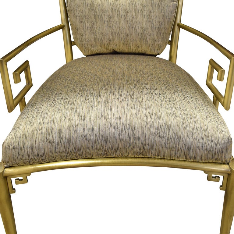 Mastercraft Pair of Greek Key Lounge Chairs in Brass, 1960s For Sale at ...
