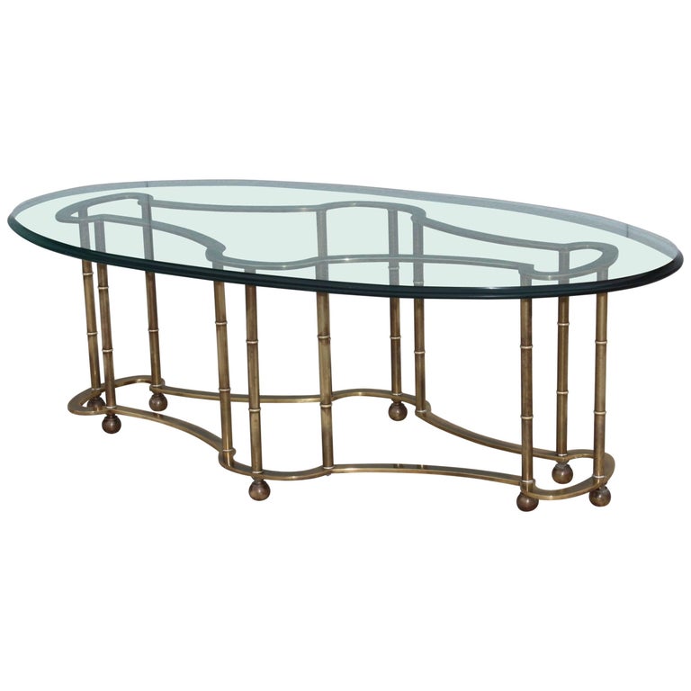 Mastercraft Racetrack Brass Coffee Table at 1stDibs