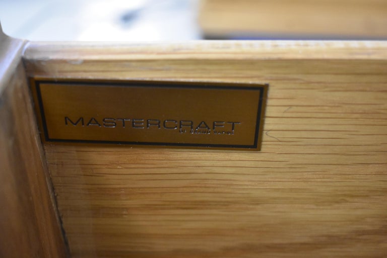 Mastercraft Three-Drawer Chest Brass and Zebra Wood at 1stDibs
