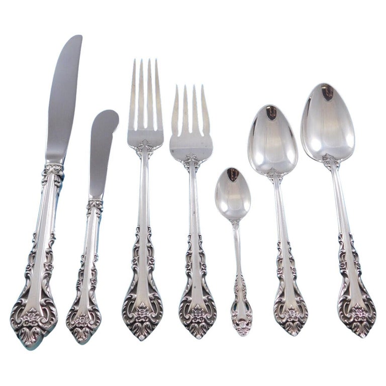 Masterpiece by International Sterling Flatware Set for 12 Service 98 ...