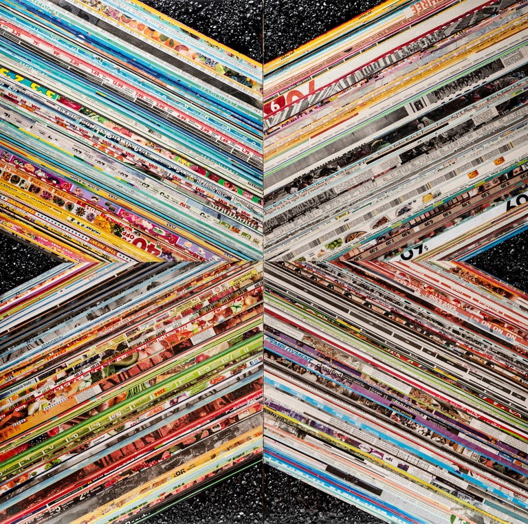 Mat Tomezsko - Price (X): geometric abstract mixed media art collage ...