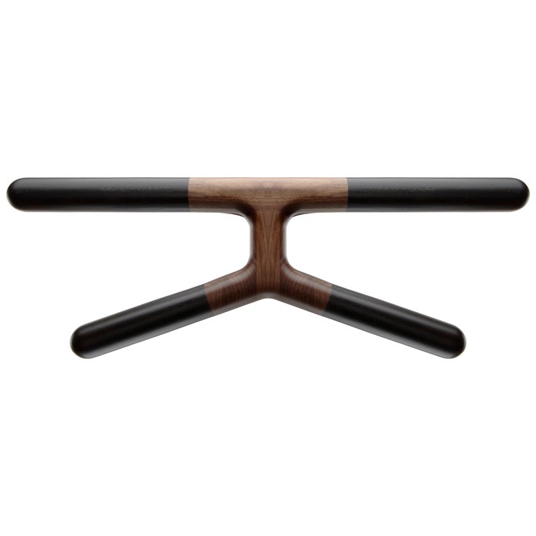 Mat Varnished Walnut "Jeeves" Wall Mounted Valet Stand, Tolila and ...