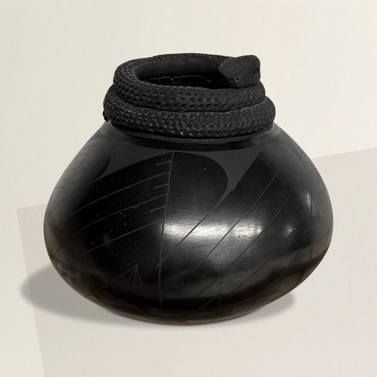 Mata Ortiz Snake Effigy Pot at 1stDibs