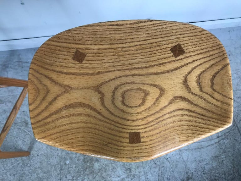 Matched Pair of Modernist Stools, Bench Made, Rochester Folk Art Guild ...