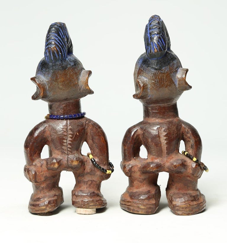 Matching Pair of Yoruba Twin Figures Ibeji Nigeria African Tribal Art ...