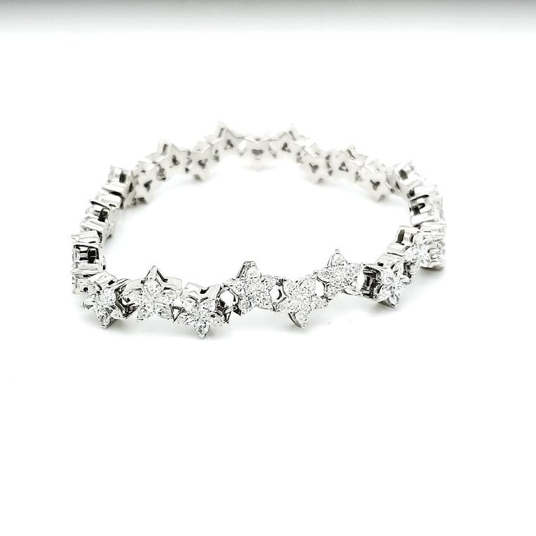 Matching Custom Cut Star Shape Diamond Bracelet and Necklace at 1stDibs
