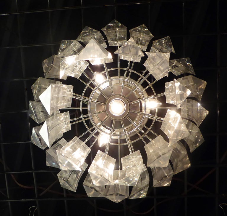 Matching Modern Two-Tier Lucite Flush Mount Lights at 1stDibs