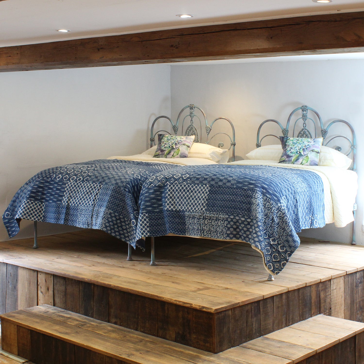 Matching Pair of Twin Brass and Iron Beds MPS33 at 1stDibs