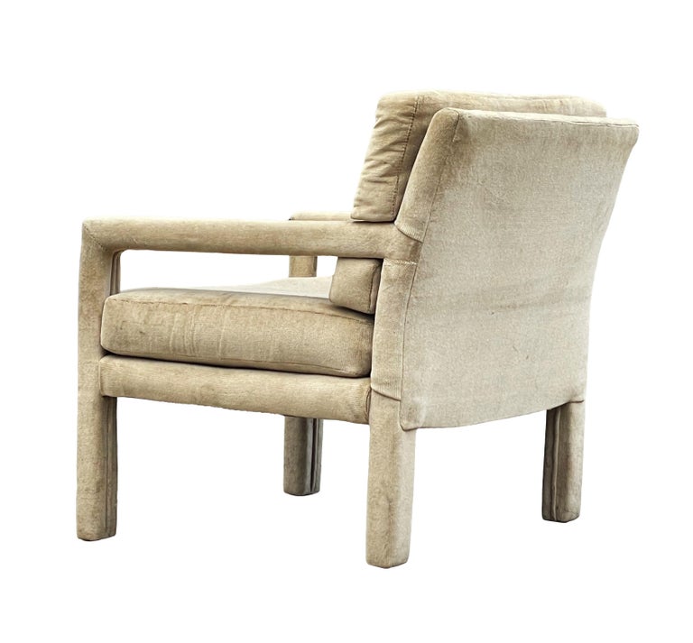Matching Pair of Classic Mid-Century Modern Parsons Lounge Chairs or ...