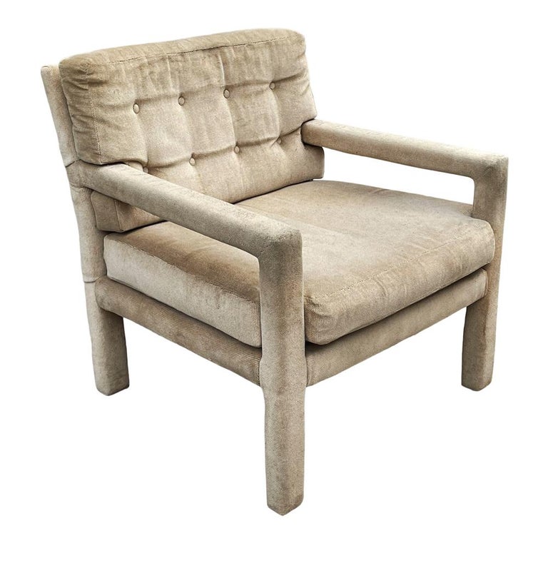 Matching Pair of Classic Mid-Century Modern Parsons Lounge Chairs or ...