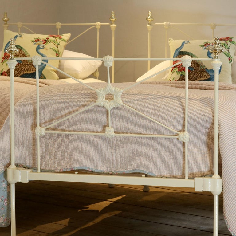 Matching Pair of Cream Antique Beds MPS43 at 1stDibs
