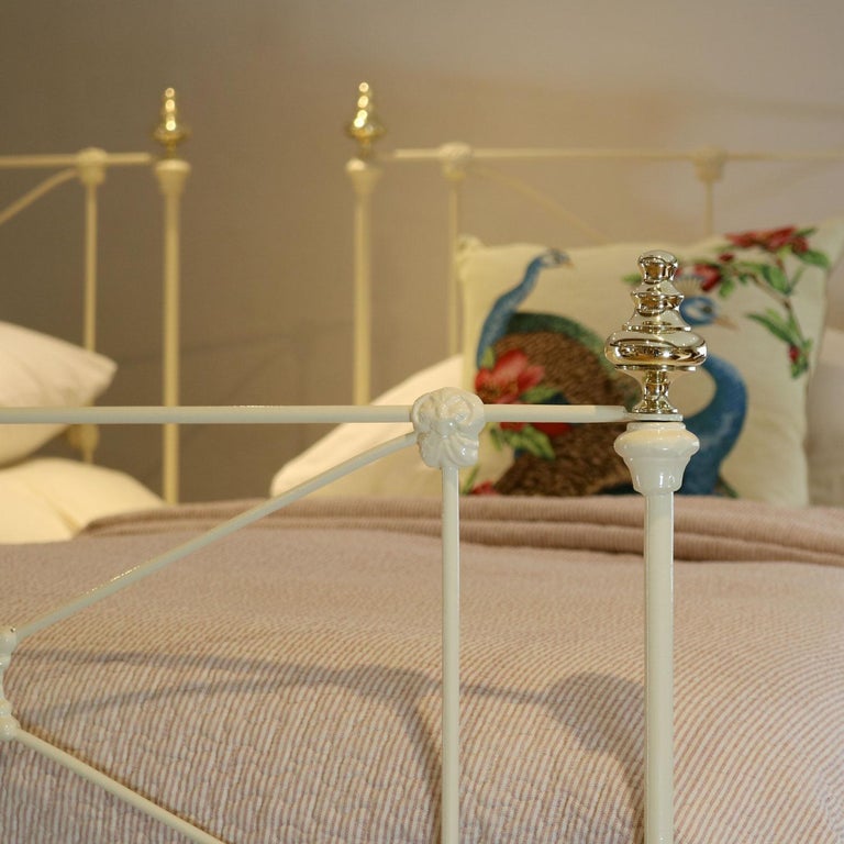 Matching Pair of Cream Antique Beds MPS43 at 1stDibs