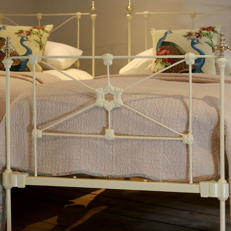 Matching Pair of Cream Antique Beds MPS43 at 1stDibs
