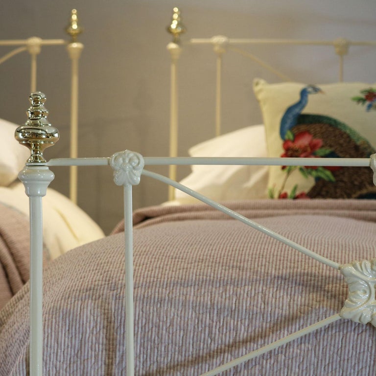 Matching Pair of Cream Antique Beds MPS43 at 1stDibs