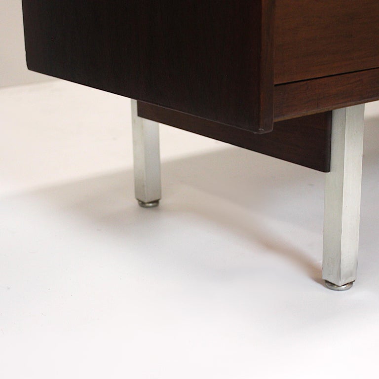 Matching Pair of Mid-Century Modern Walnut Console Cabinets by Charles ...