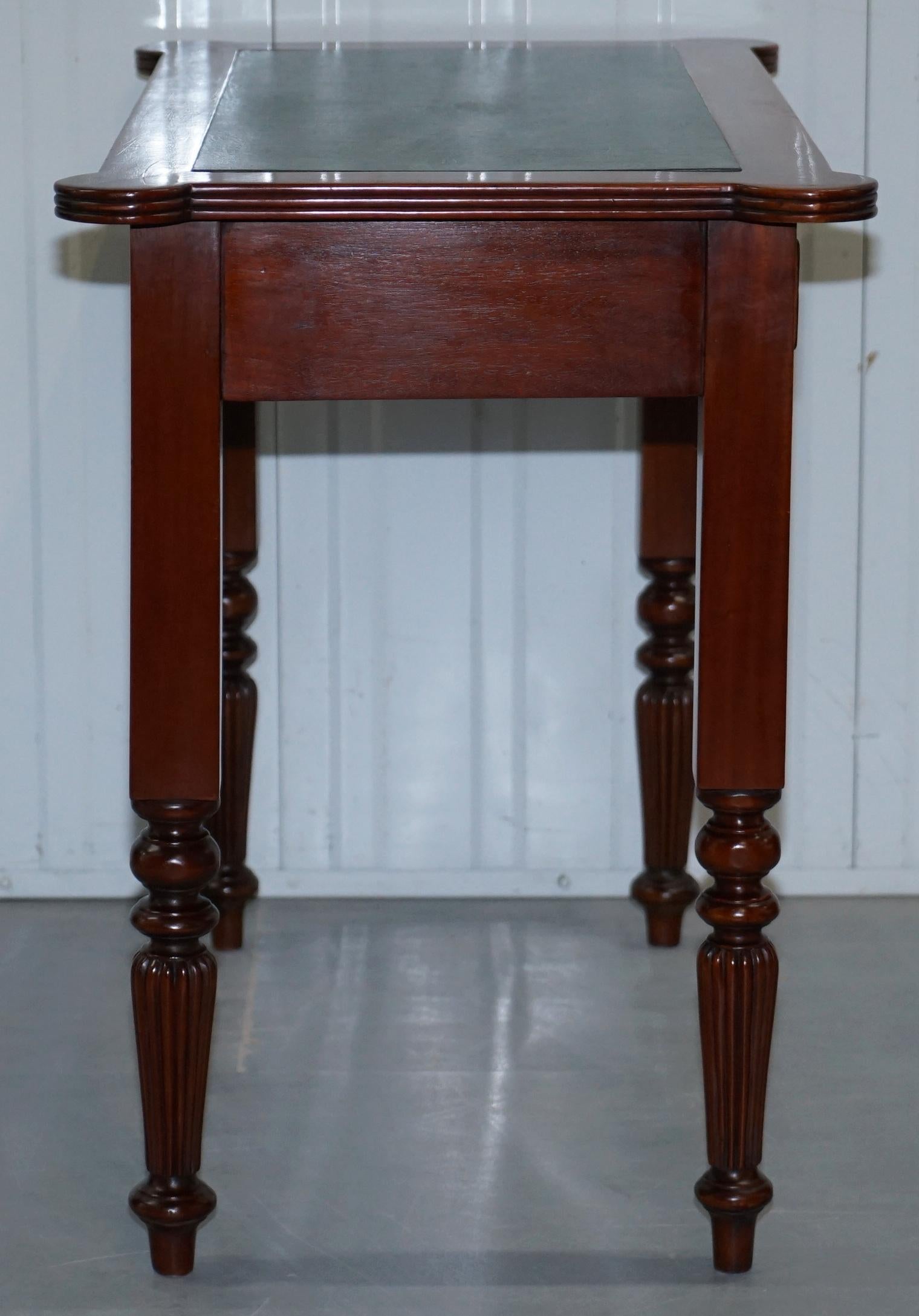 Matching Pair of Solid Mahogany Console Tables with Twin Drawers Office ...
