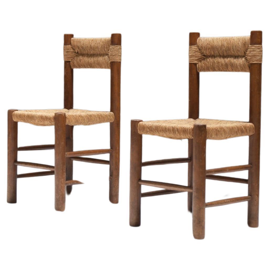 Matching set of Dordogne chairs by Charlotte Perriand for Robert Sentou ...