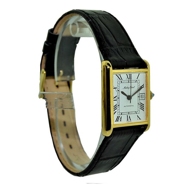 Mathey Tissot Yellow Gold Filled Art Deco Tank Style, circa 1970 at ...