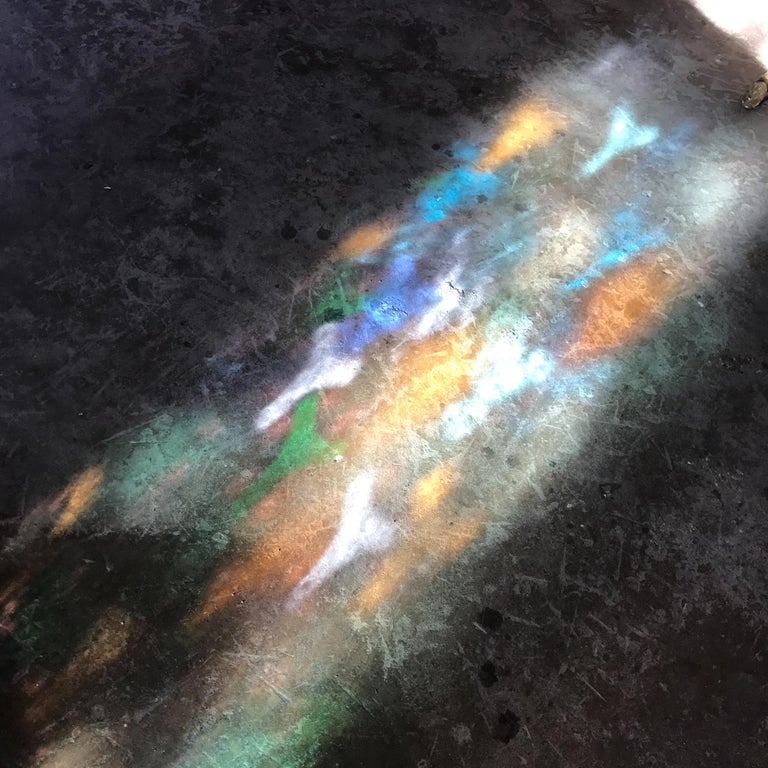 Mathias Goeritz Geometric Style Stained Glass Window Panel Sea of Color ...