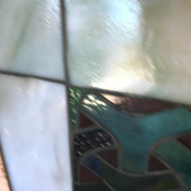 Mathias Goeritz Geometric Style Stained Glass Window Panel Sea of Color ...