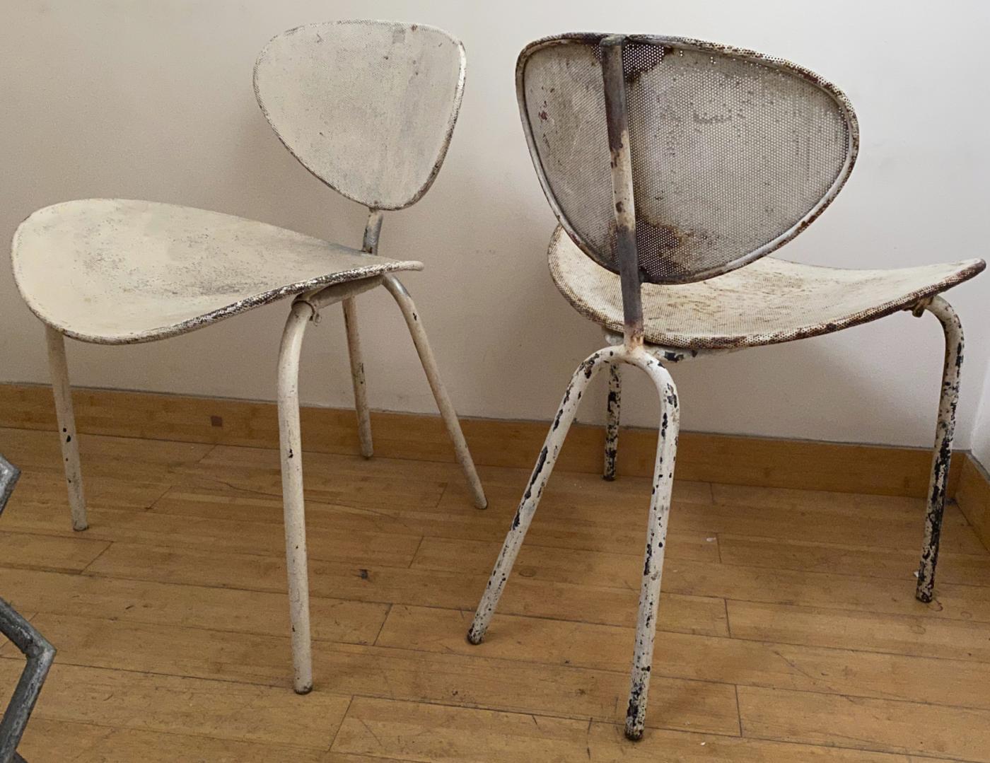Mathieu Mategot Early Pair of "Nagasaki" Chair in Vintage Condition For ...