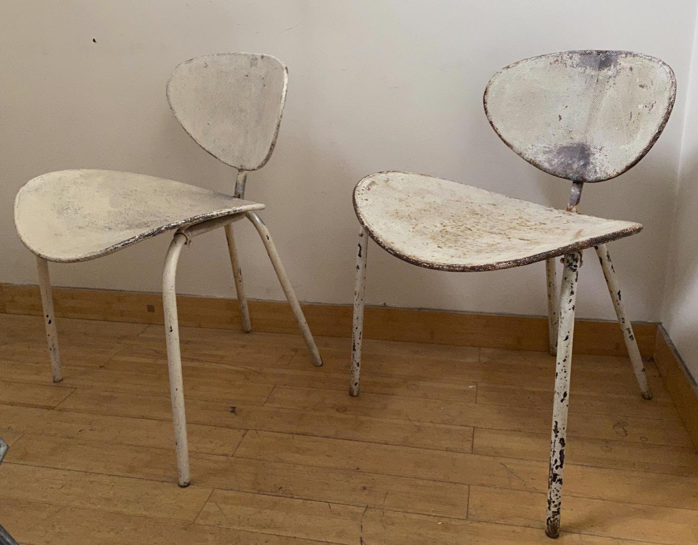 Mathieu Mategot Early Pair of "Nagasaki" Chair in Vintage Condition For ...