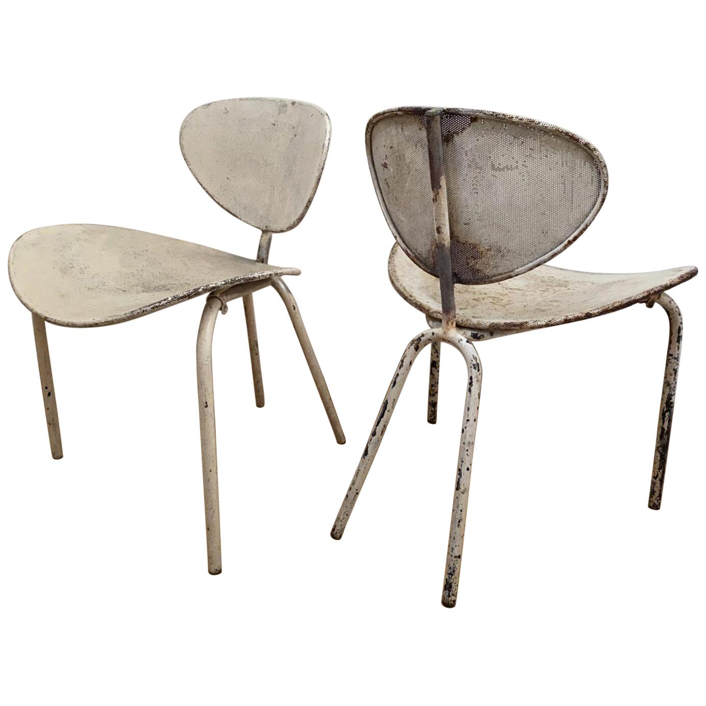 Mathieu Mategot Early Pair of "Nagasaki" Chair in Vintage Condition For ...