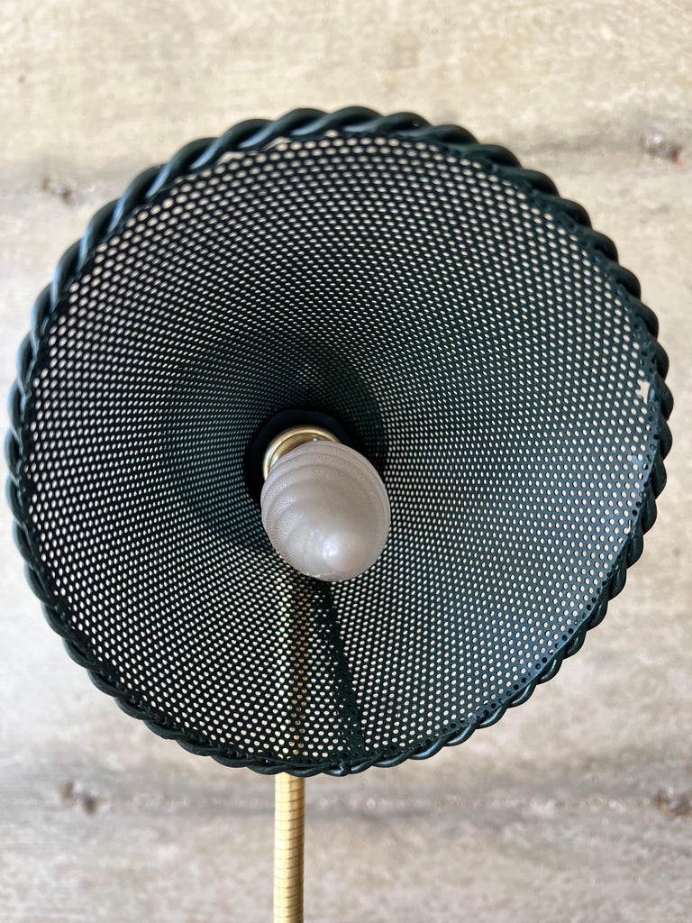 Mathieu Matégot Metal and Brass, Desk Lamp, 1950s For Sale at 1stDibs