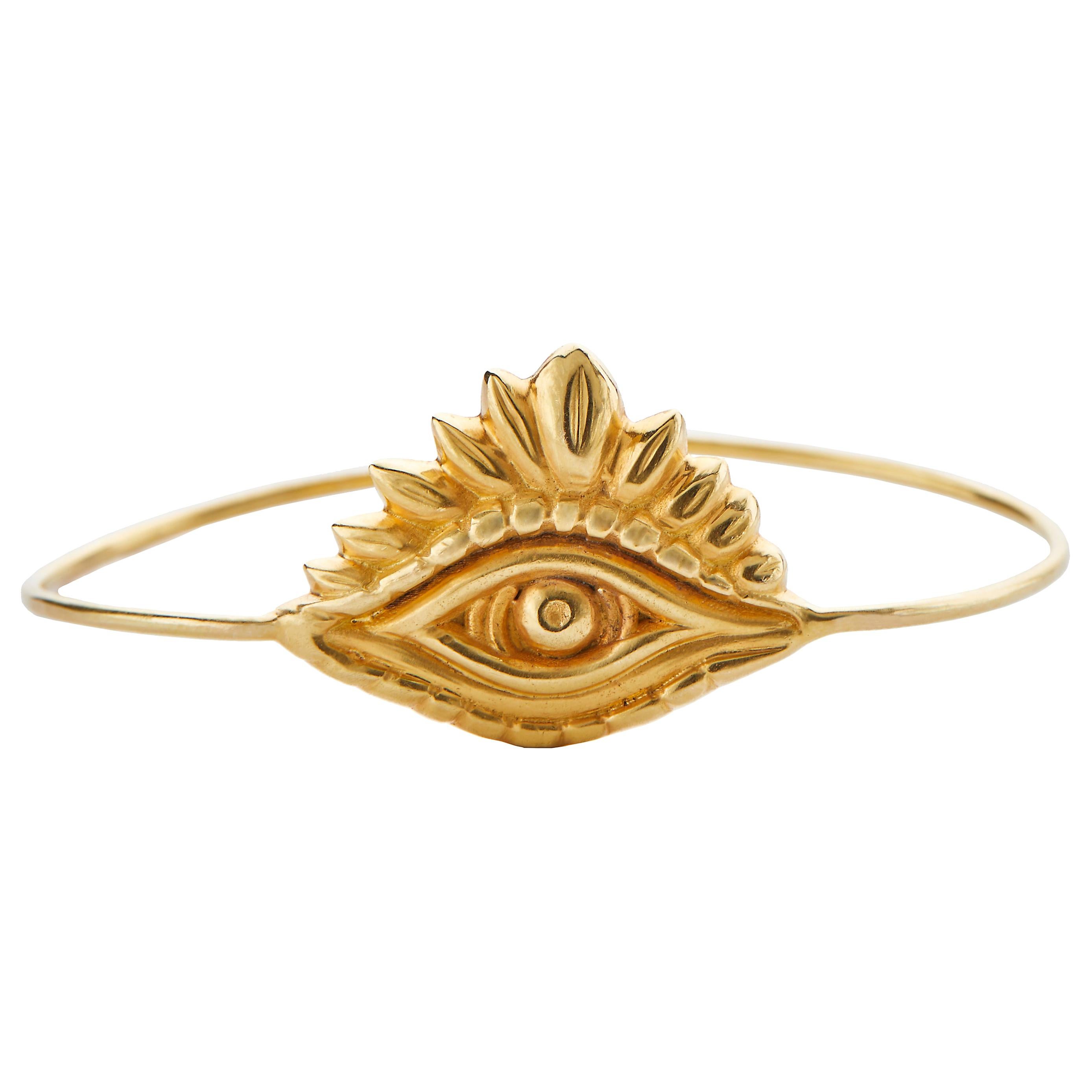 Mati 18 Karat Yellow Gold Bangle Bracelet For Sale at 1stDibs | mati ...