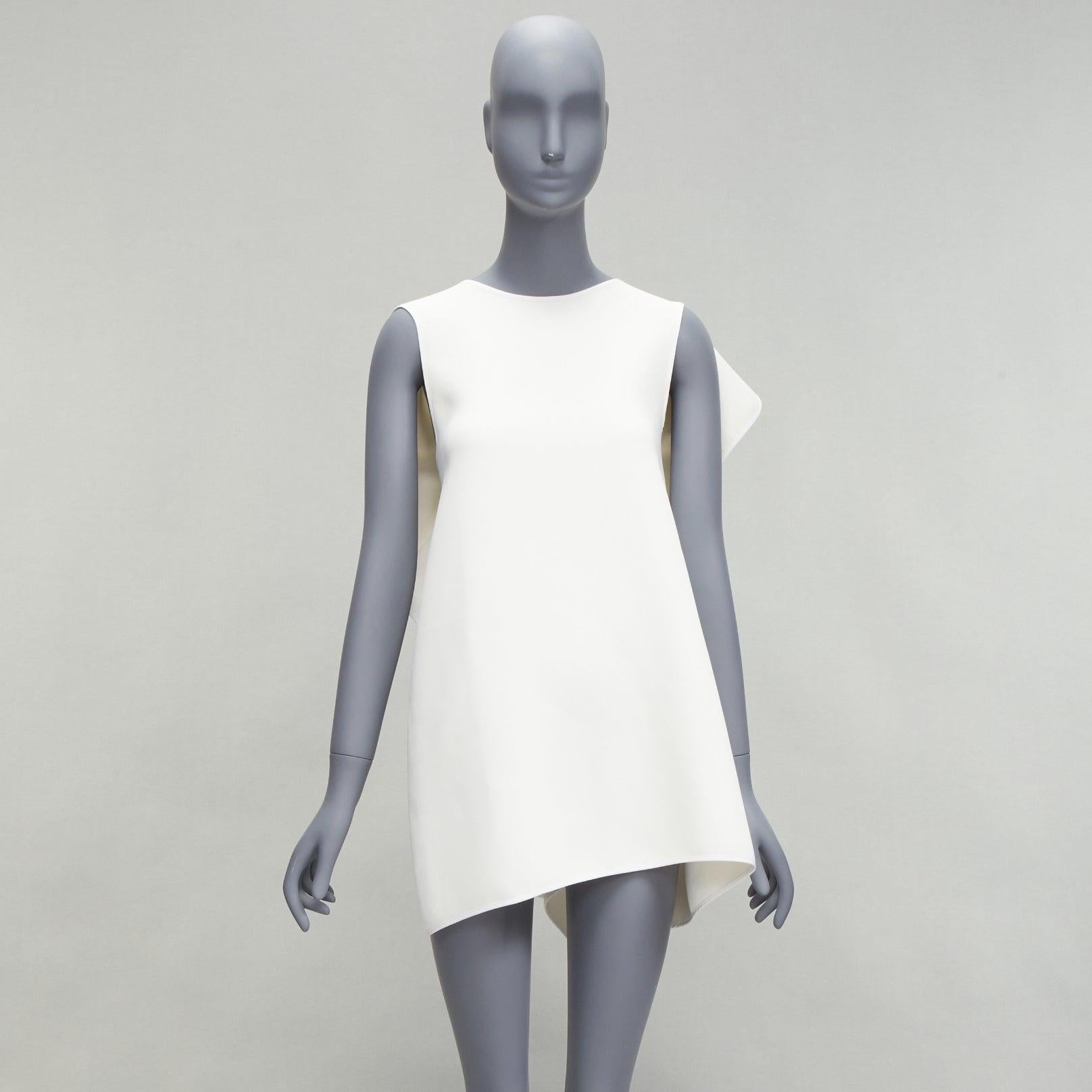 MATICEVSKI 2016 Imposed Petal white pleated back ruffled back vest top ...