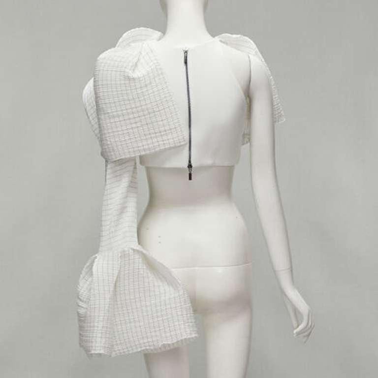 MATICEVSKI 2021 Emblematic pleated ruffle asymmetric cape cuff top AUS6 ...