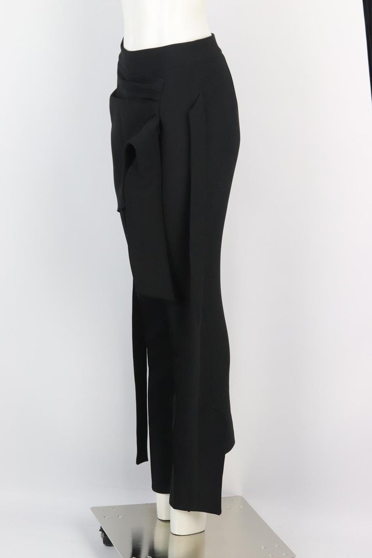 Maticevski Wrap Effect Crepe Straight Leg Pants Uk 8 For Sale at 1stDibs