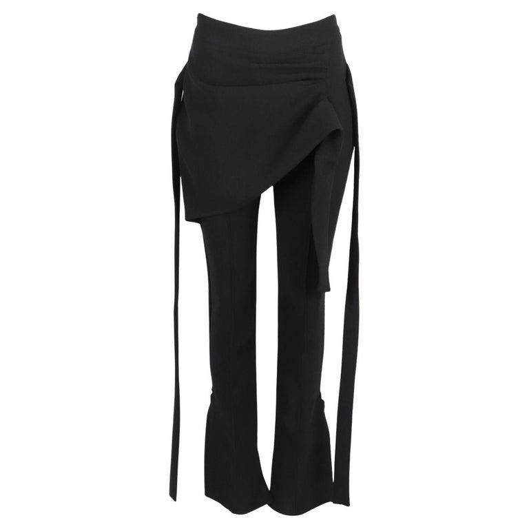 Maticevski Wrap Effect Crepe Straight Leg Pants Uk 8 For Sale at 1stDibs
