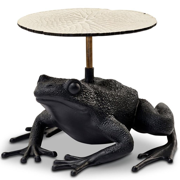 Matilda, Resin and Etched Brass Frog Side Table by Egg Designs For Sale ...