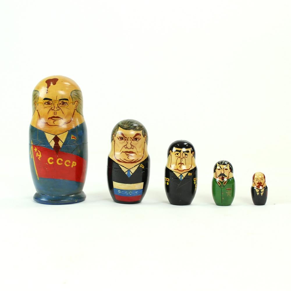 Matryoshka of Soviet Politicians, Soviet Era, USSR, circa 1980s For ...