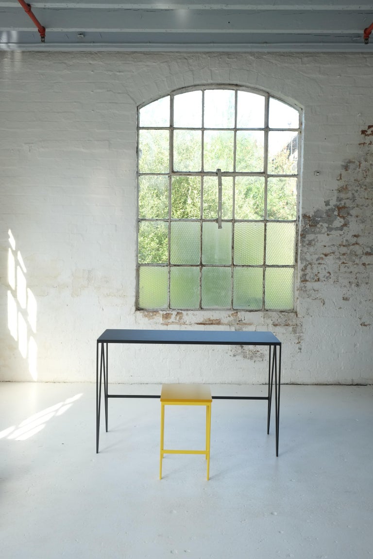 Compact Study Desk with Natural Linoleum Table Top - Customisable For ...