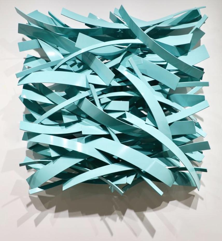 Matt Devine - Powder Kind of Blue Aluminum Wall Sculpture / Matt Devine ...