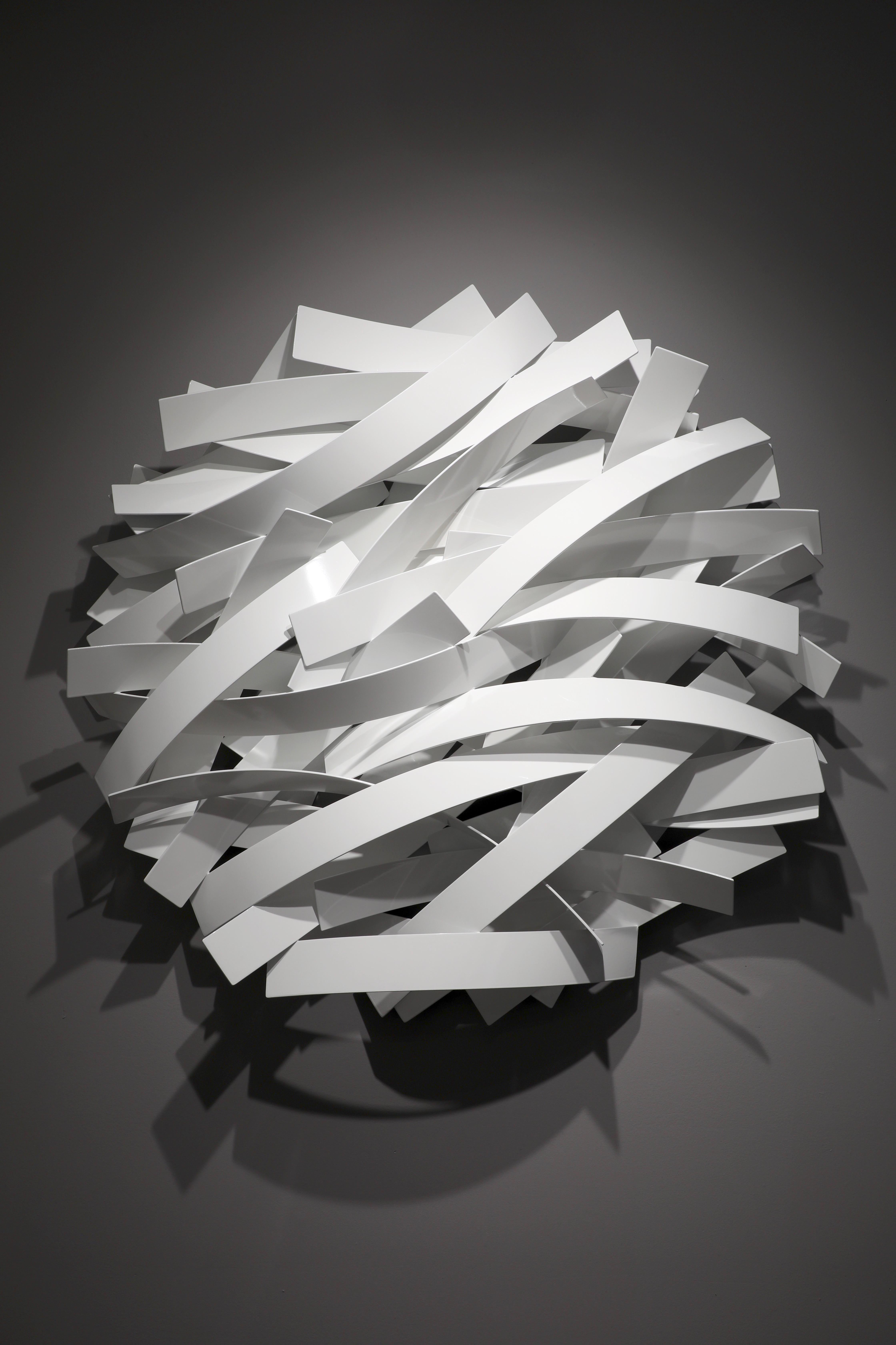 Matt Devine - Fresh Tracks 2 - White Abstract wall sculpture at 1stDibs