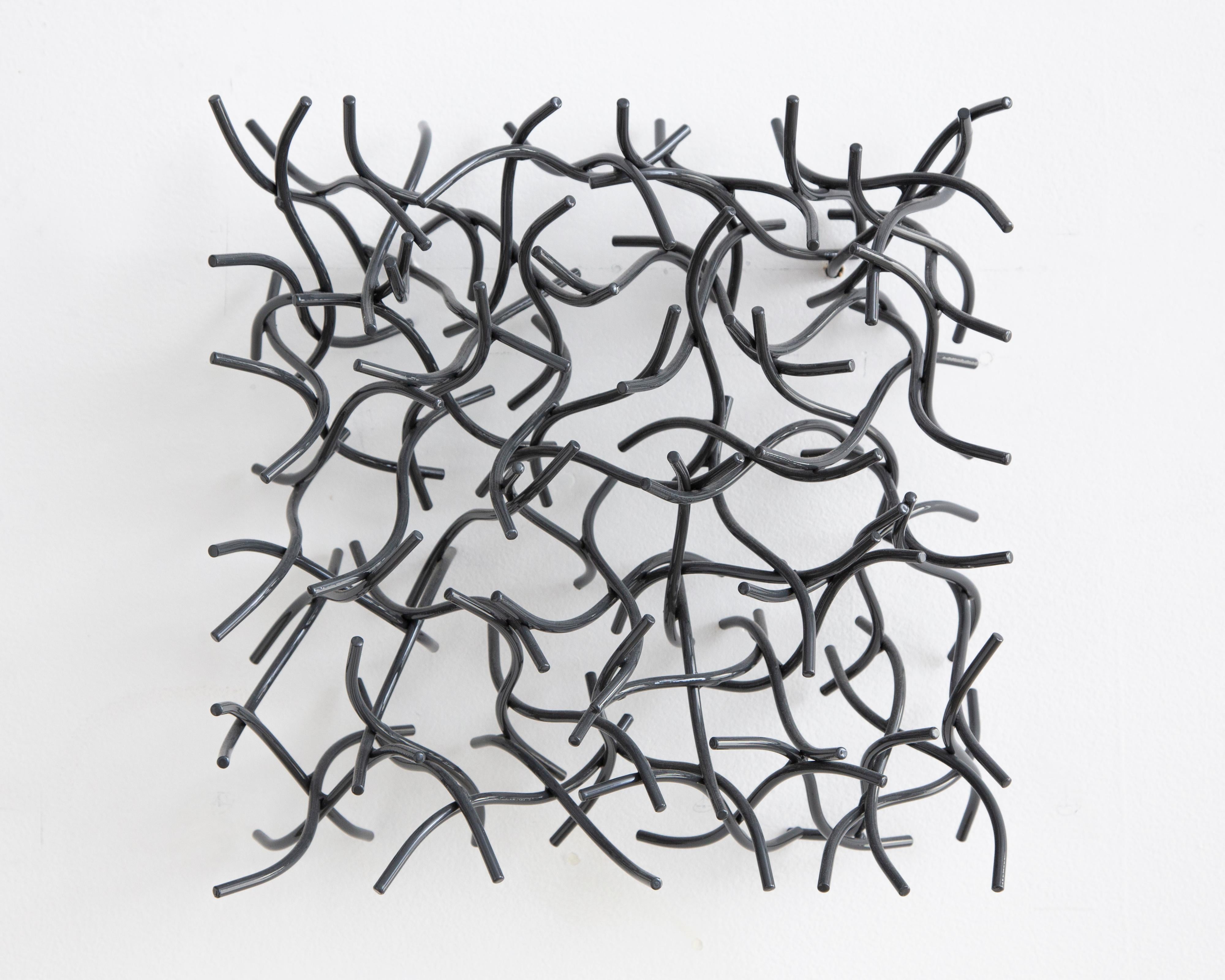 Matt Devine - Matt Devine Wall Sculpture "Wall Cube 14-5" (steel with ...