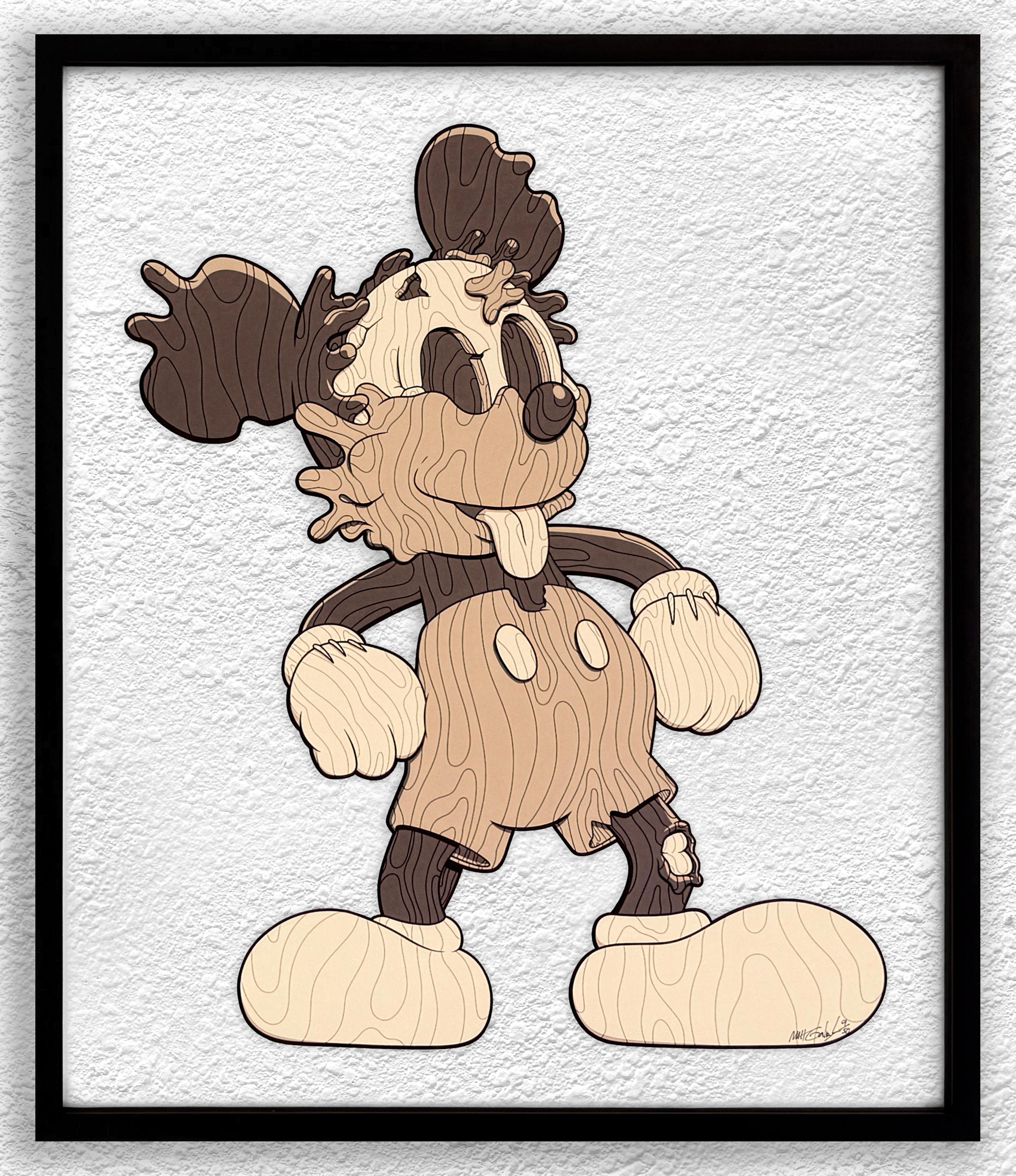 Matt Gondek - Deconstructed Mouse (rare hand signed shaped print on ...