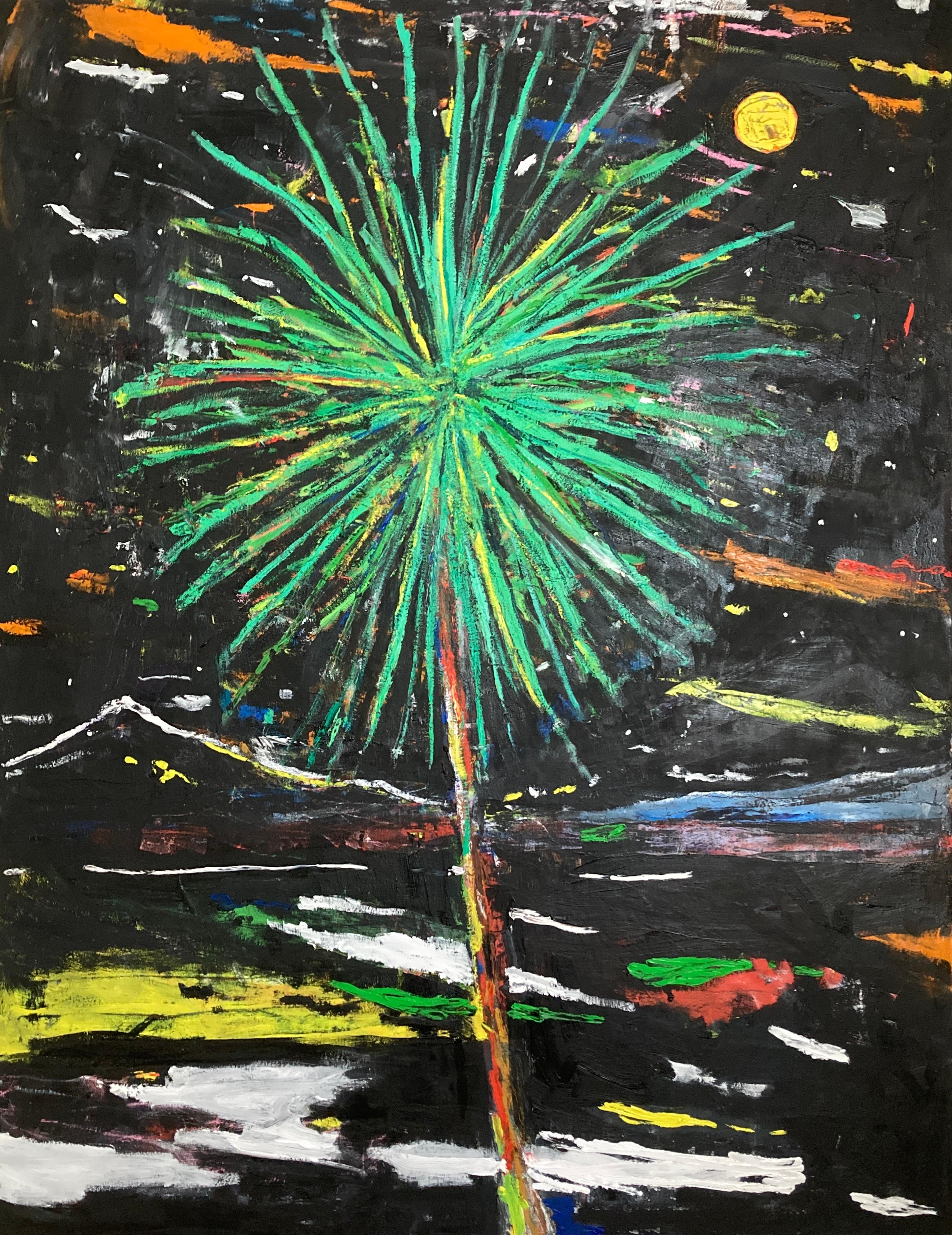 Matt Higgins - Palm 3, Contemporary Landscape Painting For Sale at 1stDibs