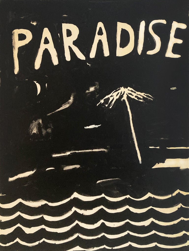 Matt Higgins - Paradise, Contemporary Text Painting For Sale at 1stDibs
