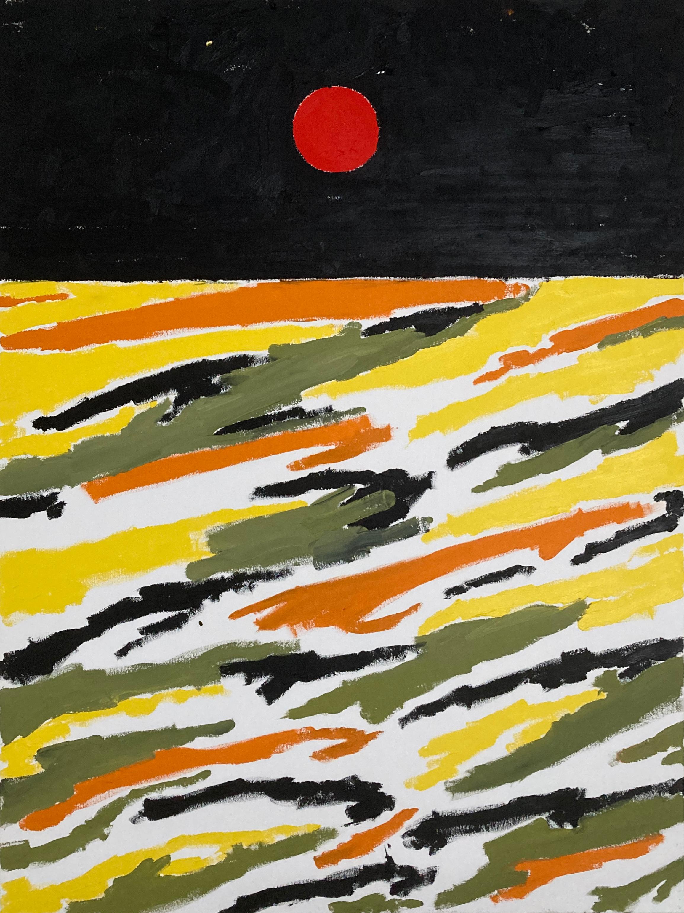 Matt Higgins - Summer By The Water, Contemporary Small Abstract ...