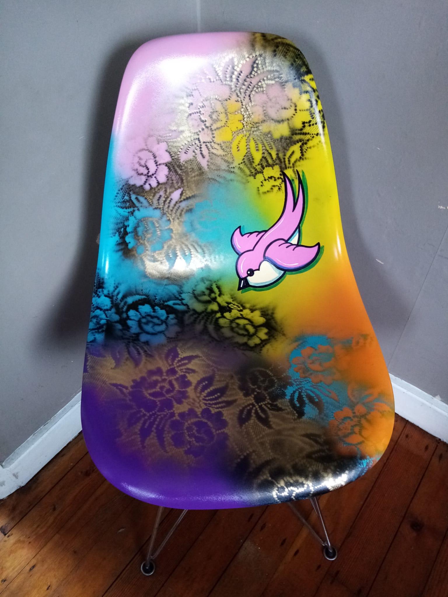 Matt Jordan - Satellites Gone, Abstract painting, steel spun satellite ...