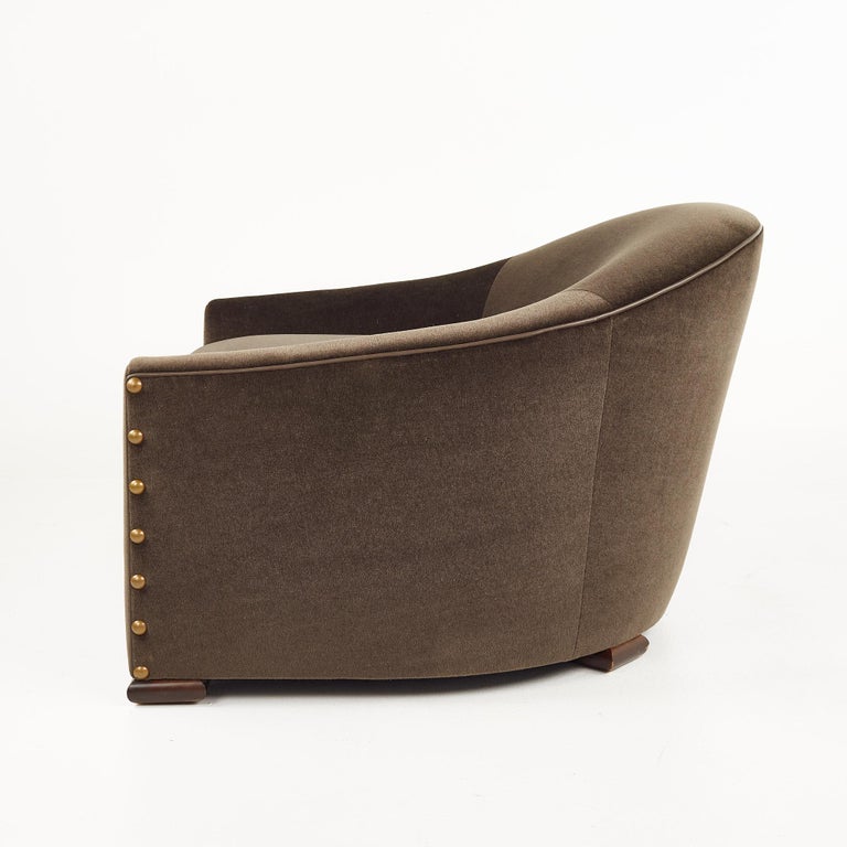 Mattaliano Contemporary Modern Mohair Lounge Chair For Sale at 1stDibs