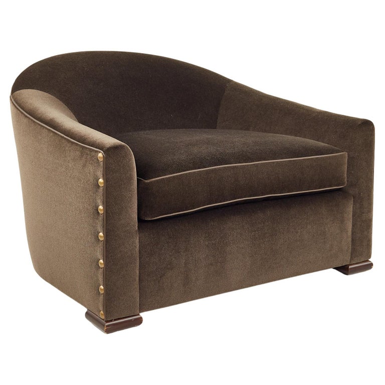 Mattaliano Contemporary Modern Mohair Lounge Chair For Sale at 1stDibs