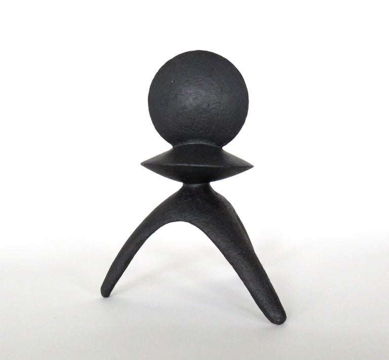 Matte Black Hand Built Ceramic TOTEM, "First Walk On The Moon" on ...