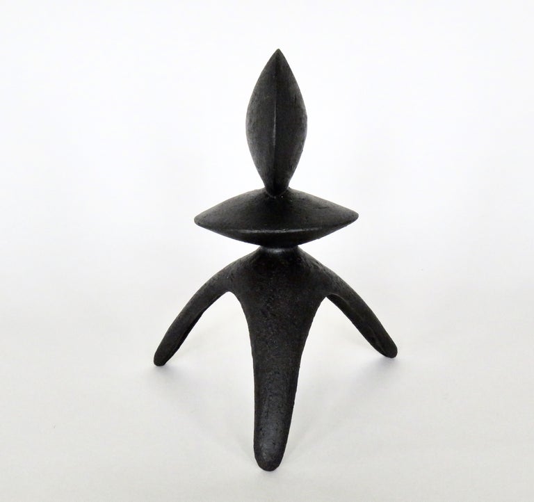 Matte Black Hand Built Ceramic TOTEM, "First Walk On The Moon" on ...