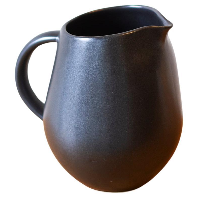 Matte Black Handmade Organic Modern Ceramic Pitcher, in Stock For Sale ...